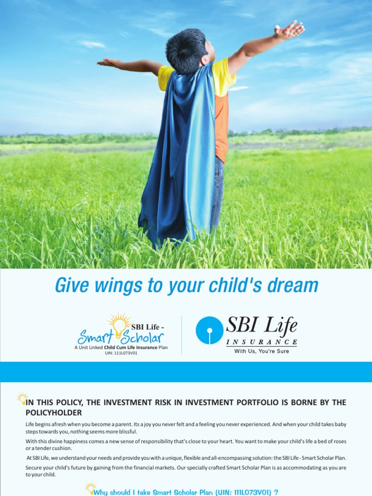 SBI Life Smart Scholar Plan Overview | PDF | Stocks | Insurance