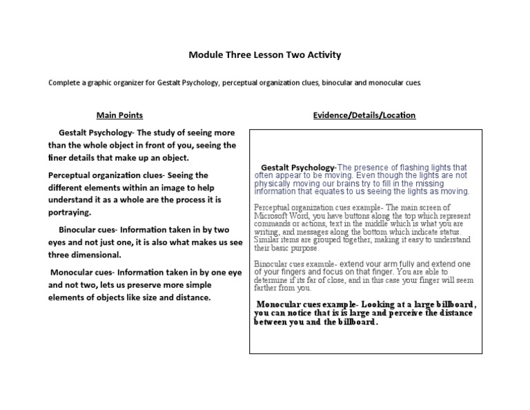 Module Three Lesson Two Activity | PDF