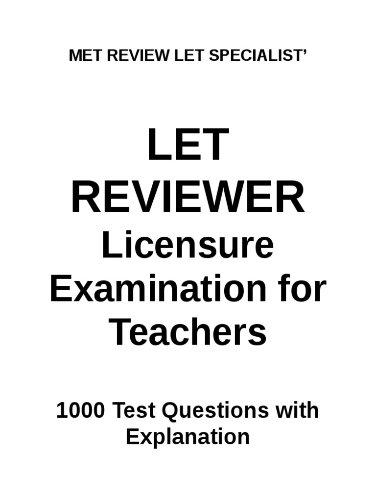 LET Reviewer: Licensure Examination For Teachers | PDF | Area | Triangle