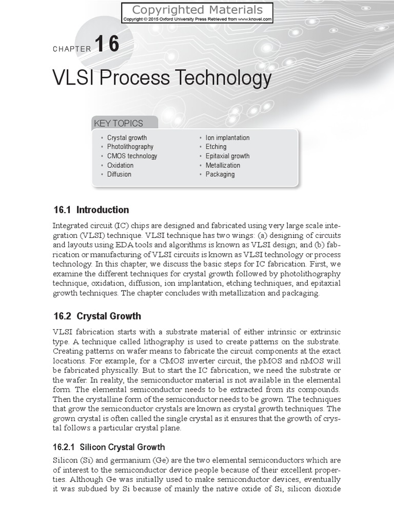 VLSI Process Technology: Key Topics | PDF | Mosfet | Cmos