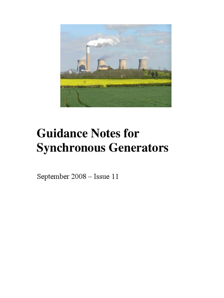 Guidance Notes For Synchronous Generators Grid Connection | PDF ...