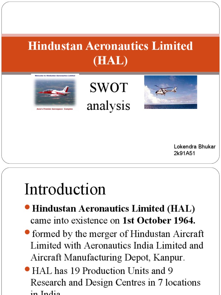 Hindustan Aeronautics Limited (HAL) : Swot Analysis | PDF | Economies ...