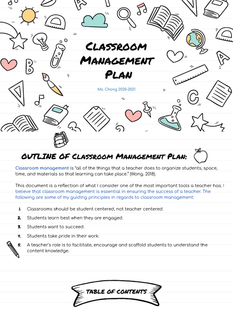 Classroom Management Plan 2020-21 | PDF | Classroom Management | Classroom