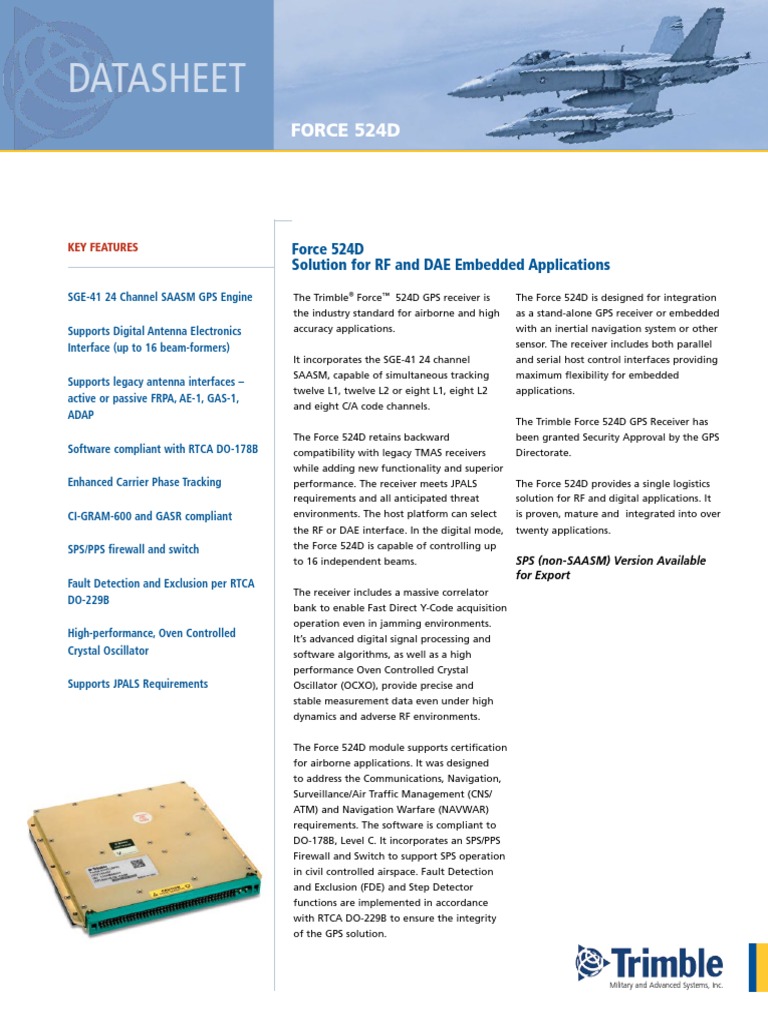 Force 524d-Datasheet | PDF | Global Positioning System ...
