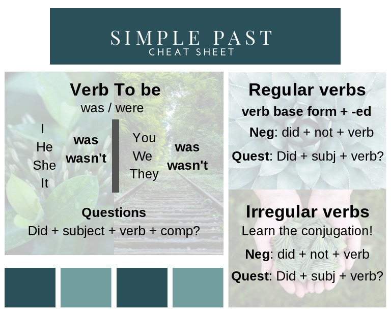 Simple Past Tense Cheat Sheet | PDF