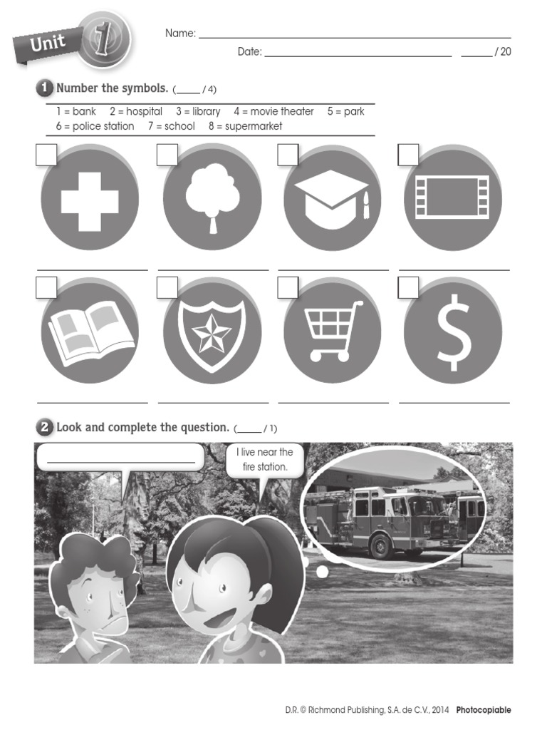 Number The Symbols.: Name: Date: / 20 | PDF