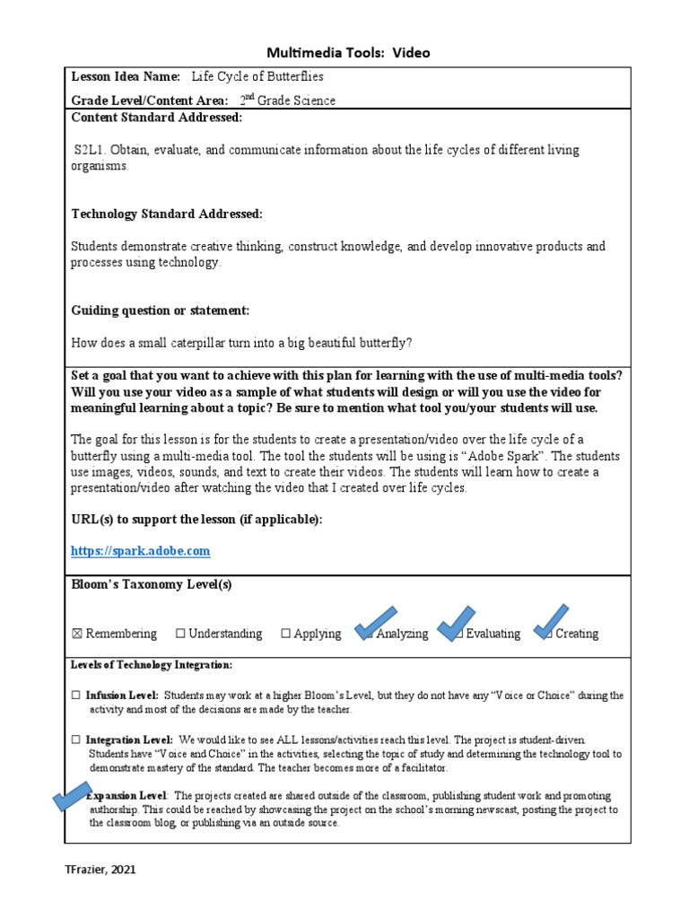 m11 Multimedia Video Lesson Idea Template 2021 | PDF | Multimedia ...