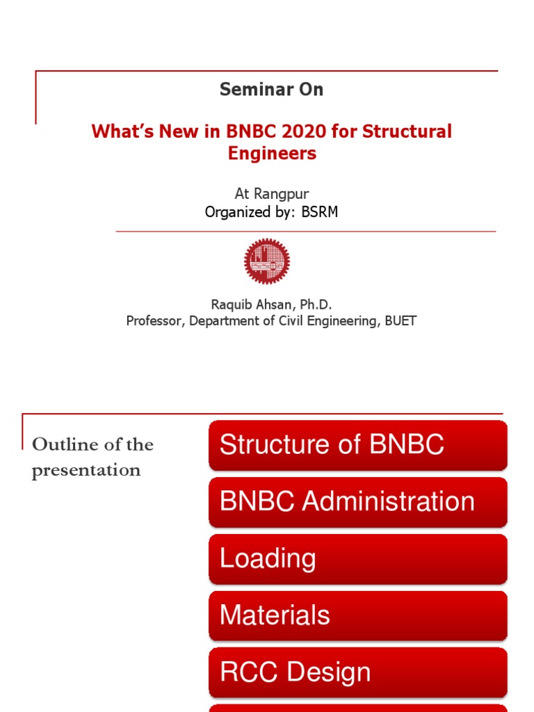 An Overview of the Key Changes to Structural Design Provisions in BNBC 2020: Insights for ...