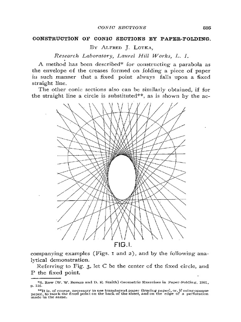 By Alfred Lotka, L. A: Laboratory, Works, Constructing' Parabola ...