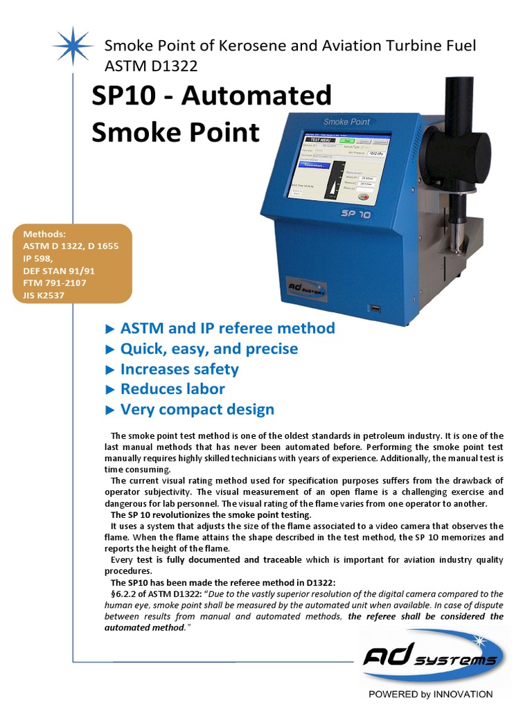SP10 - Automated Smoke Point: Smoke Point of Kerosene and Aviation ...
