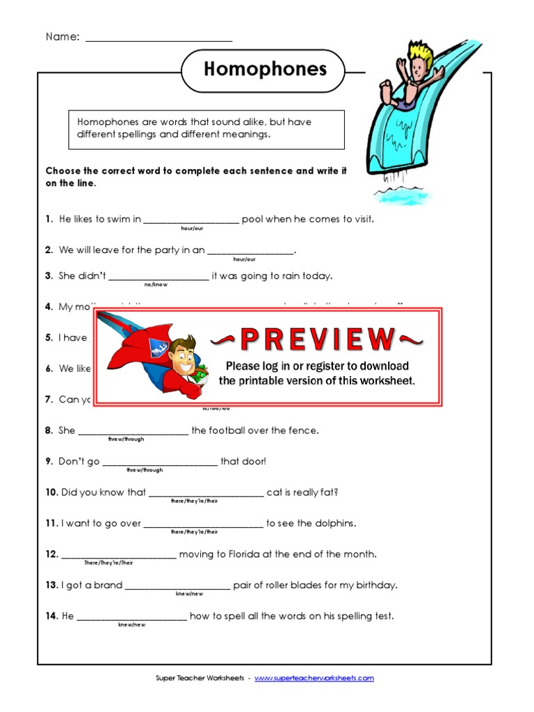 Homophones 1 | PDF | Language Arts & Discipline | Foreign Language Studies