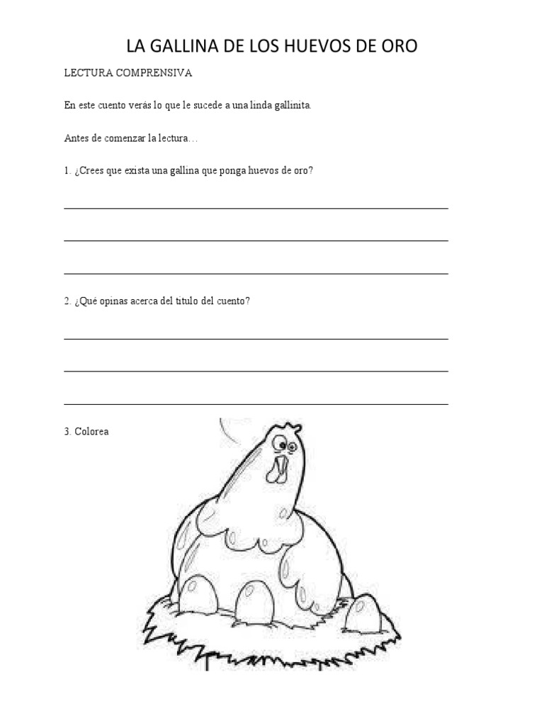 La Gallina y Los Huevos de Oro | PDF