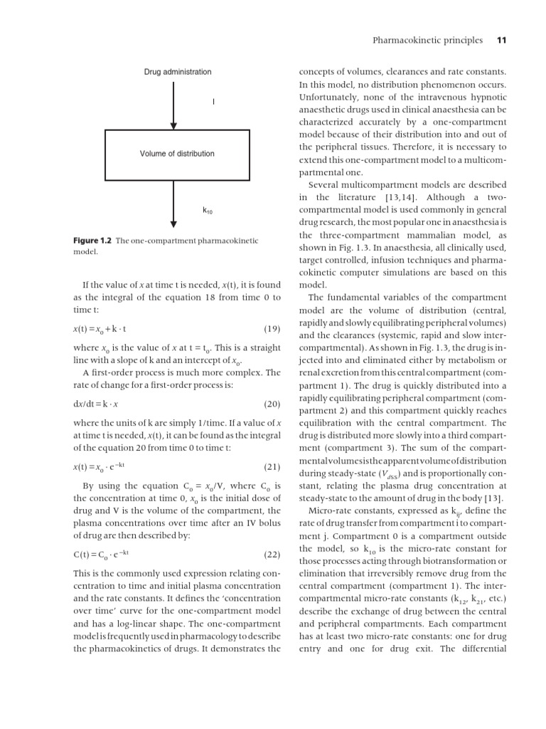 A Three-Compartment Pharmacokinetic Model for Intravenous Hypnotic ...