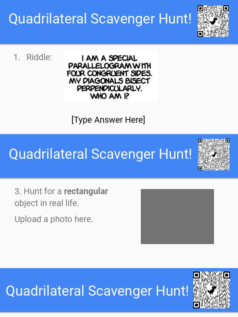 Quadrilateral Scavenger Hunt | PDF