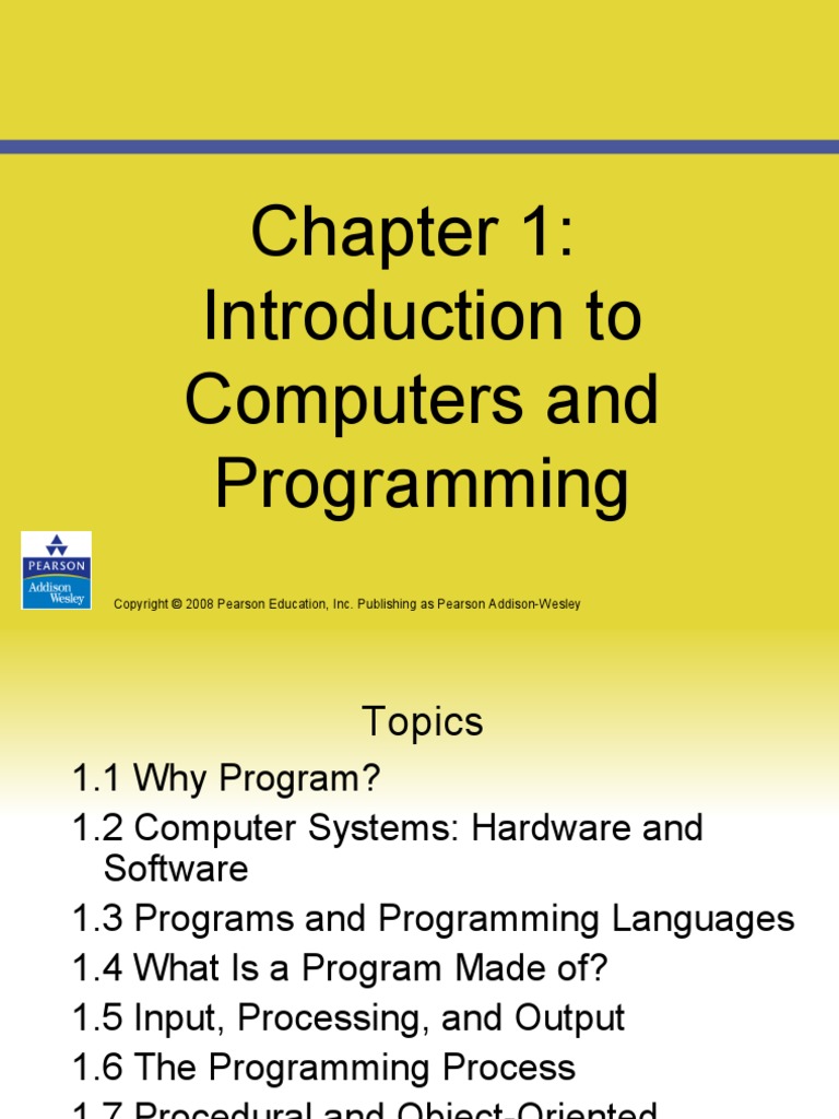 Introduction To Computers and Programming | PDF | Computer Program ...