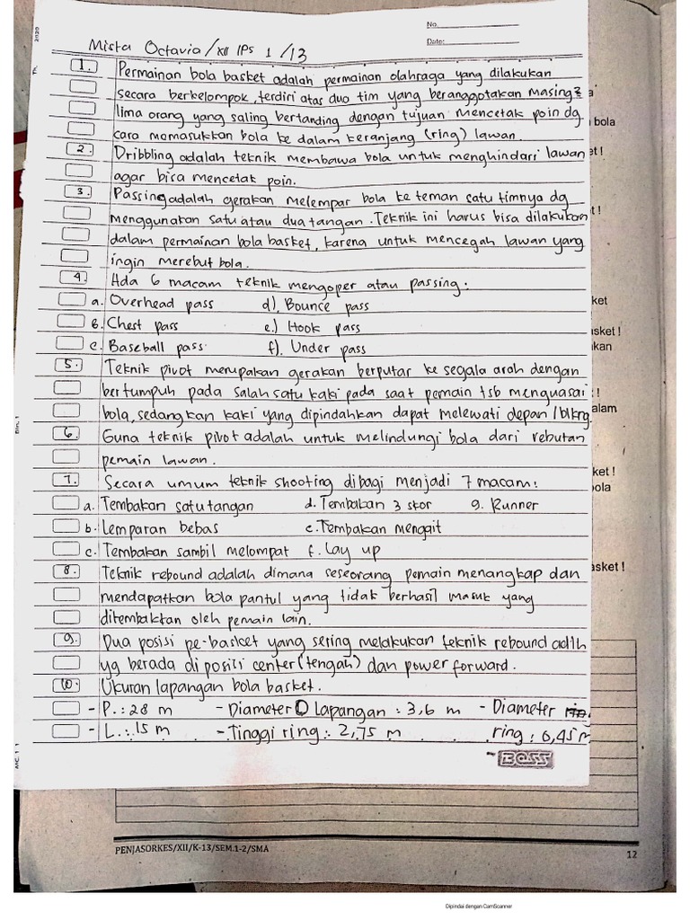 Mista Octavia XII IPS 1 USP PJOK | PDF