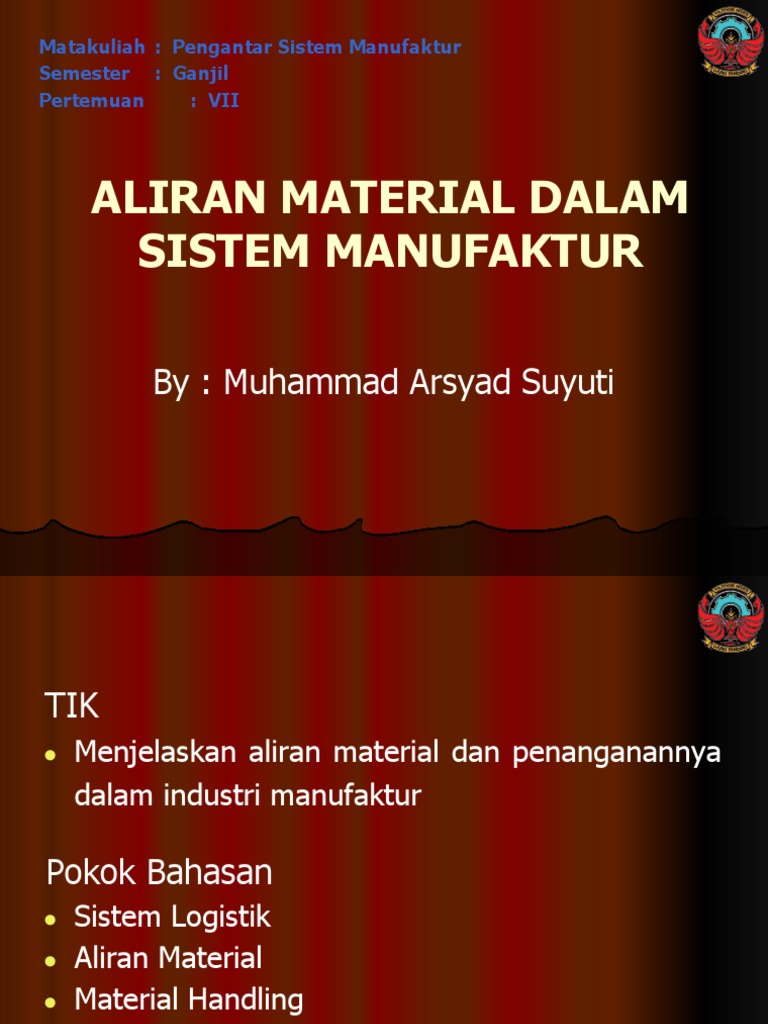 Aliran Material Dalam Sistem Manufaktur | PDF