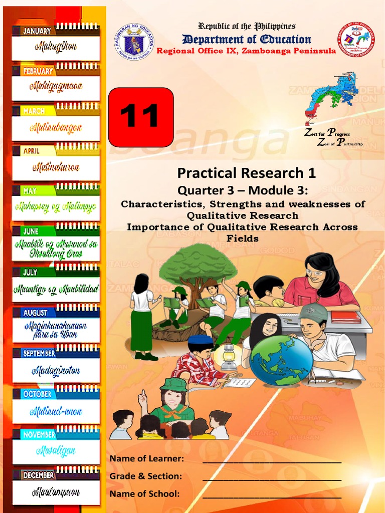 Practical Research 1: Quarter 3 - Module 3 | PDF | Qualitative Research ...