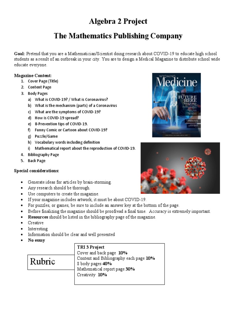 Algebra 2 ProjectMag - Exp. Growth | PDF | Virus | Infection