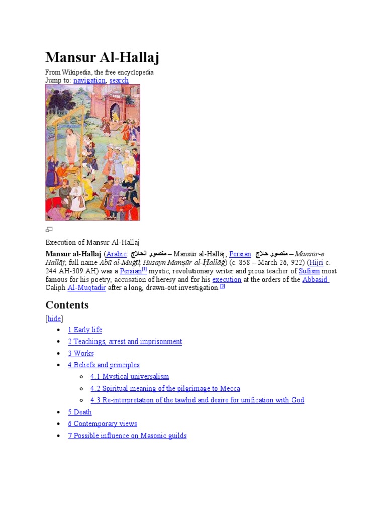 Mansur Al-Hallaj: From Wikipedia, The Free Encyclopedia | Download Free ...