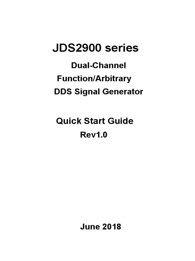 JDS2900 Signal Generator Guide | PDF | Amplitude | Phase (Waves)