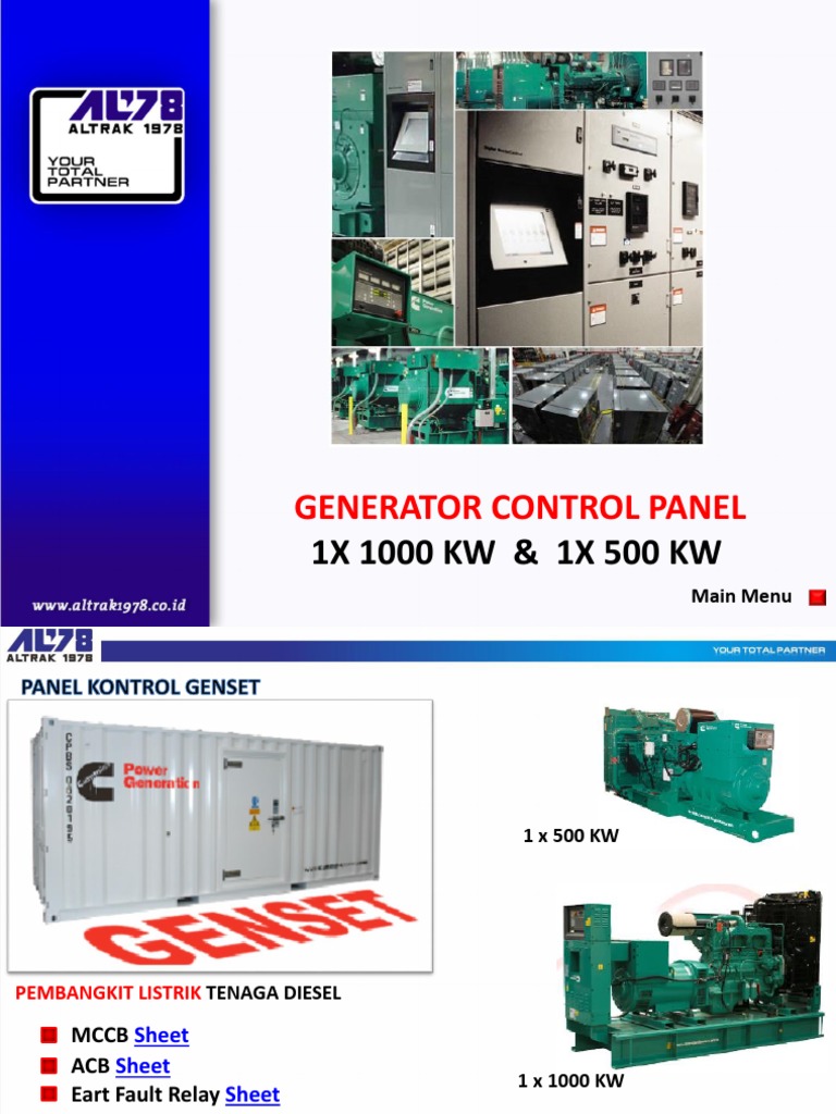 Panel Kontrol Genset untuk Distribusi Listrik | PDF