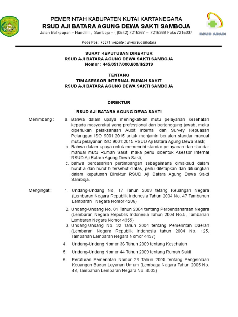 SK Tim Asesor Rs | PDF