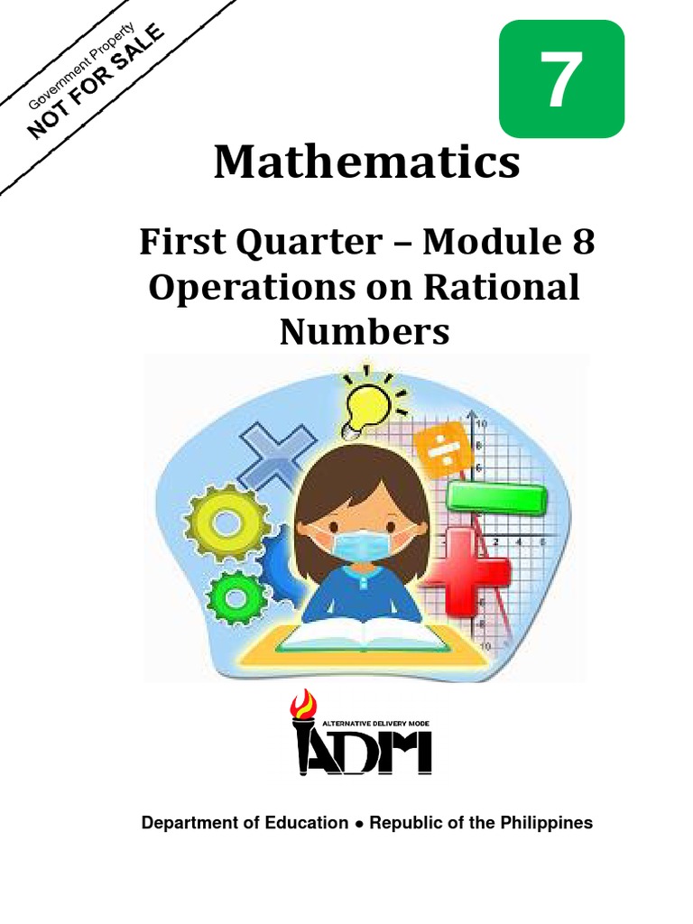 Mathematics7 Q1 Mod8 Operations On Rational Numbers V3 | PDF ...