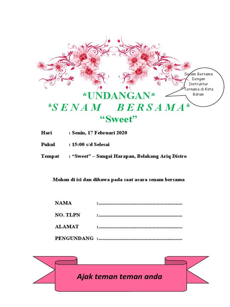 Undangan Senam | PDF