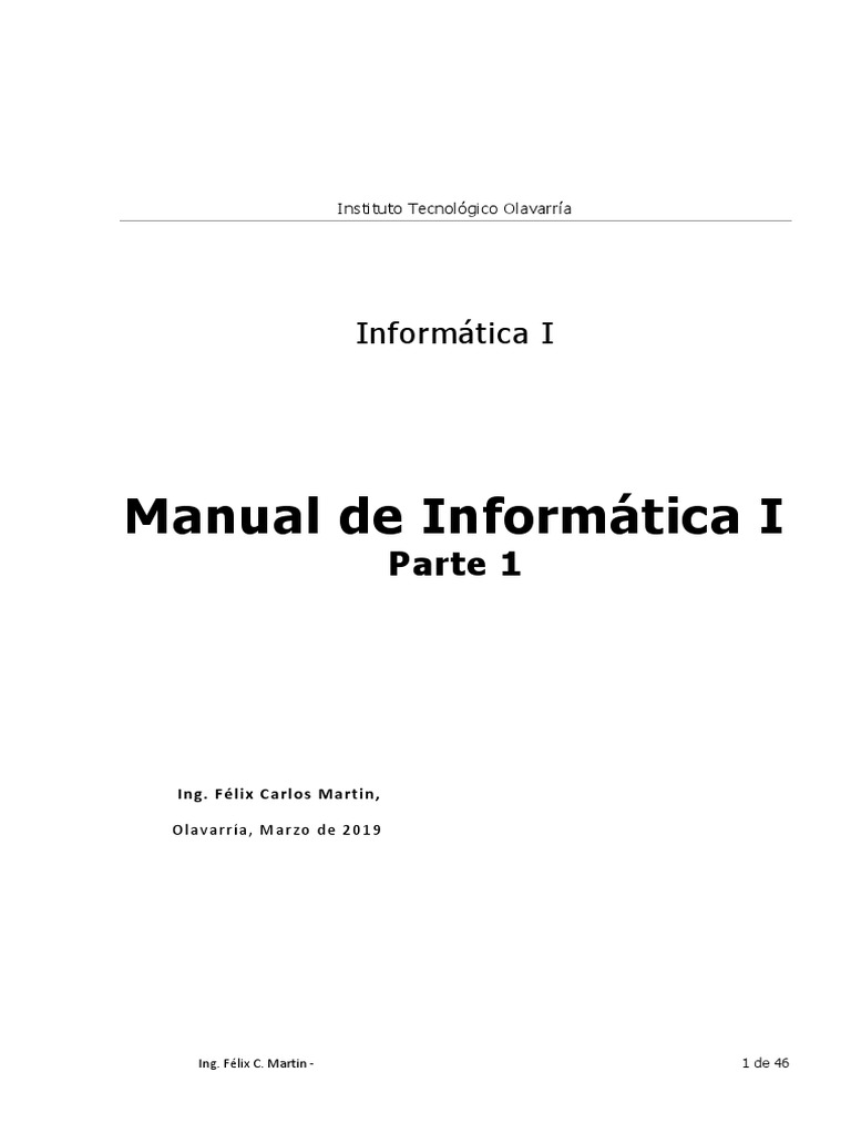 C1 - 03 - Manual Informatica Parte 1 | PDF | Hardware de la computadora ...