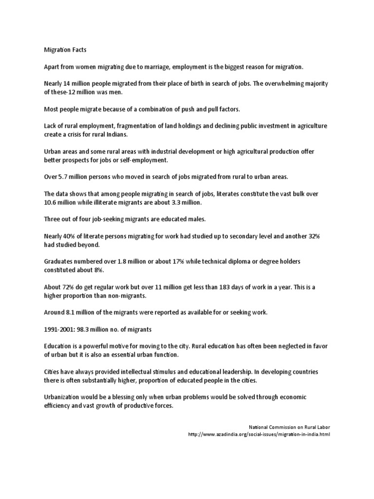 Migration Facts | PDF