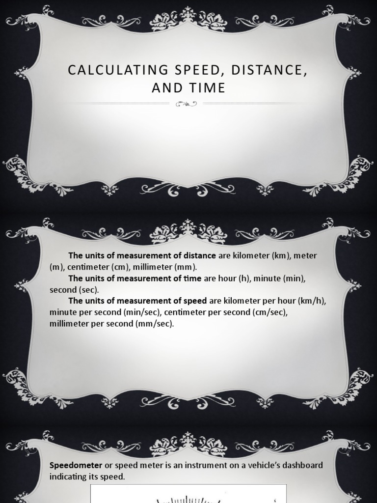 Calculating Speed, Distance, and Time | PDF