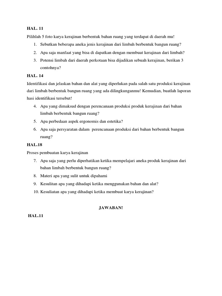 LATIHAN SOAL Hal. 11-14-18 Rahmawati | PDF