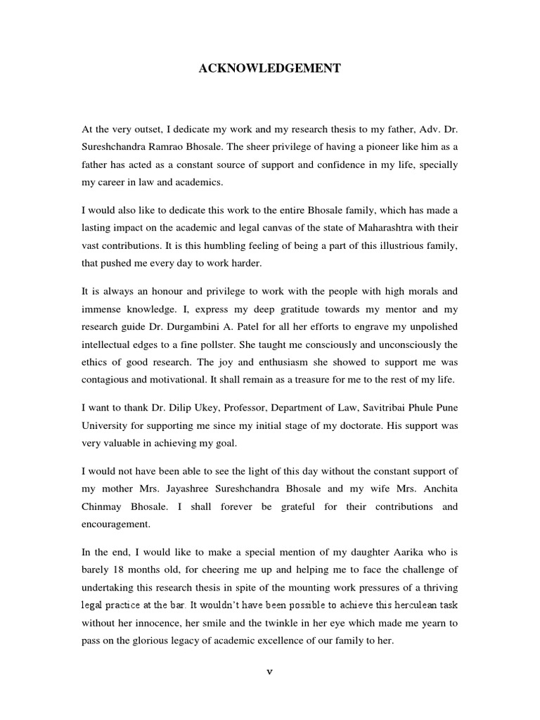 05 Acknowledgement | PDF | Human Nature | Psychological Concepts