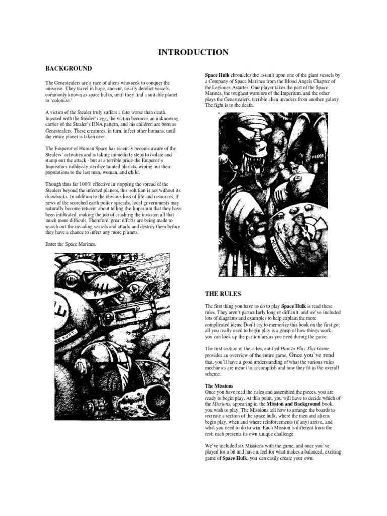 SpaceHulk FirstEdition Rulebook | PDF | United States Marine Corps ...