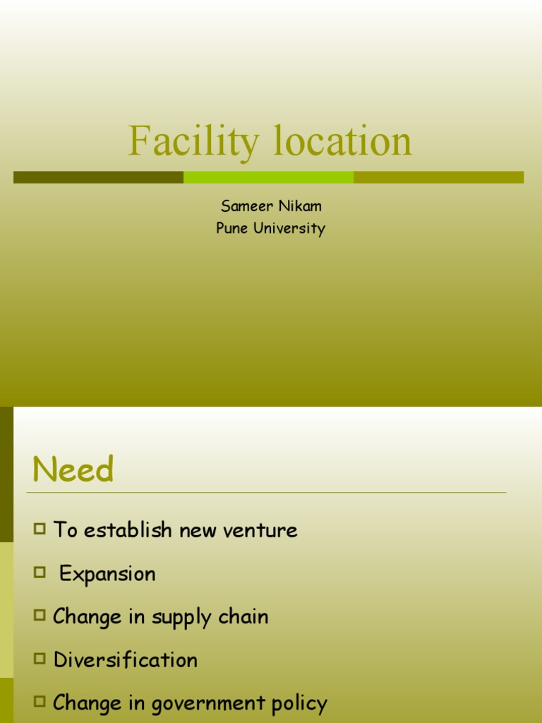 Factors in Facility Location and Layout | PDF | Inventory | Business ...