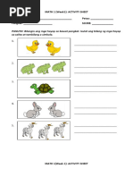 Grade 1 Math Activity Sheets Q1 Week 2 | PDF