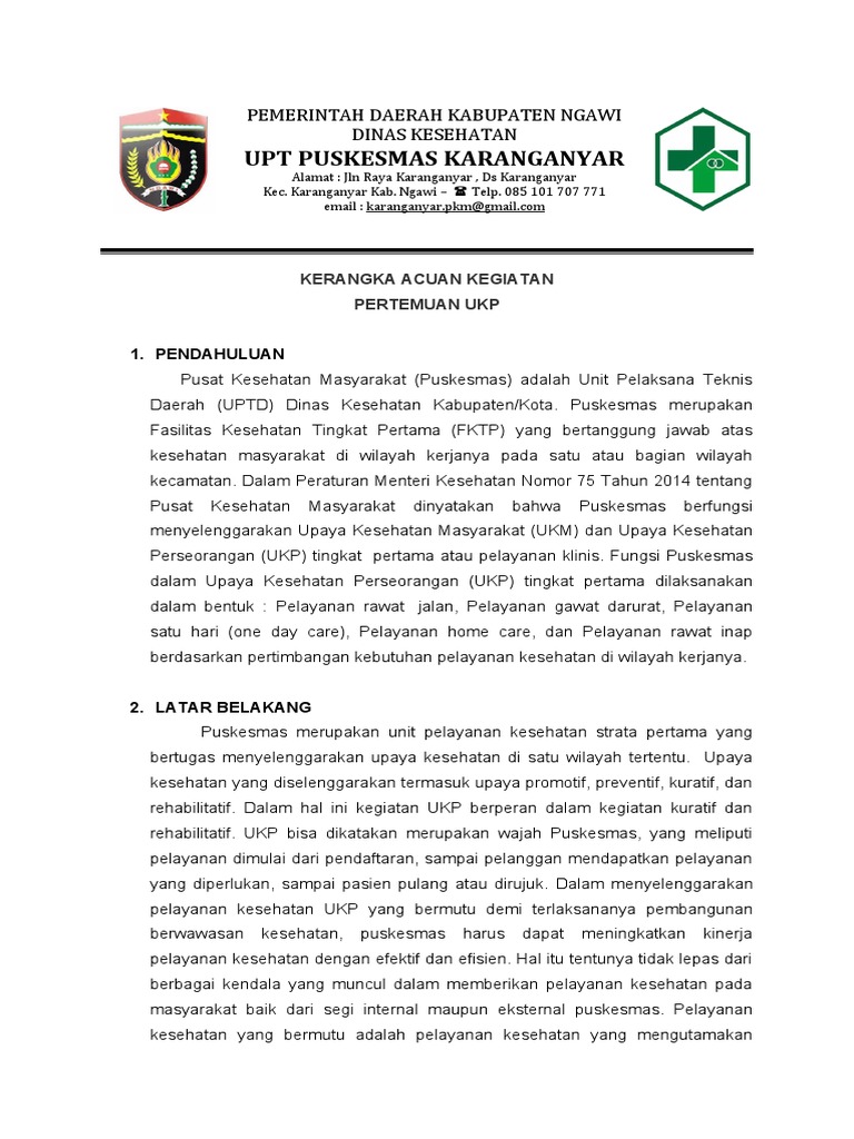 KAK Pertemuan UKP 2019 | PDF