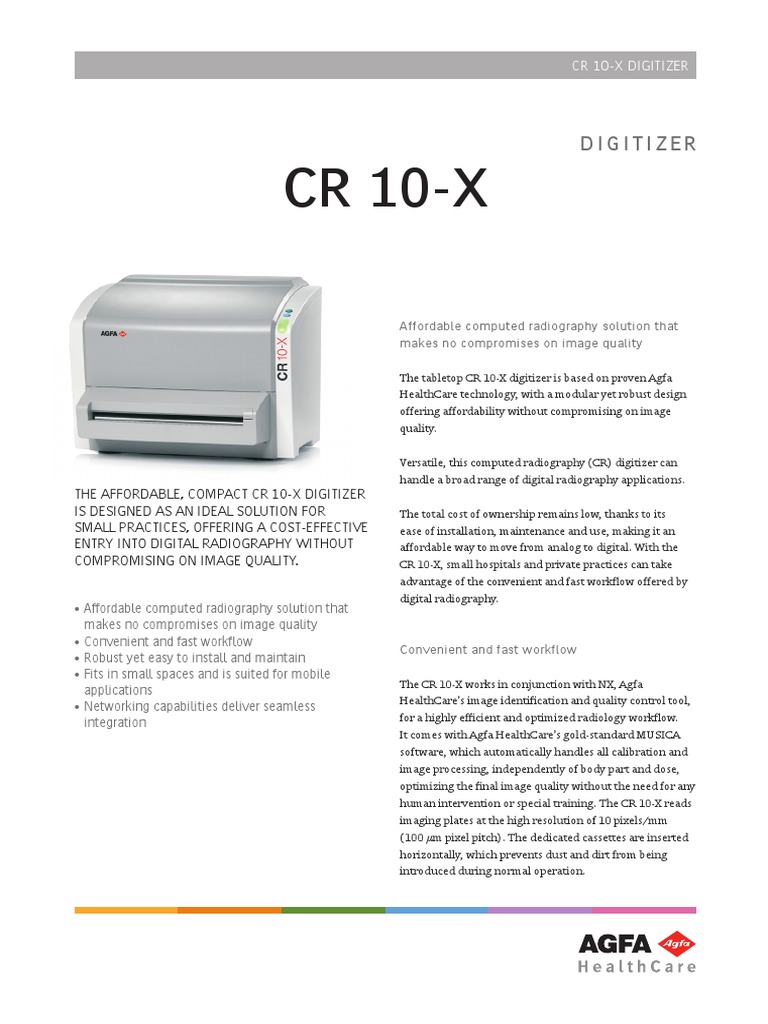 Agfa CR 10X | PDF | Radiography | Science