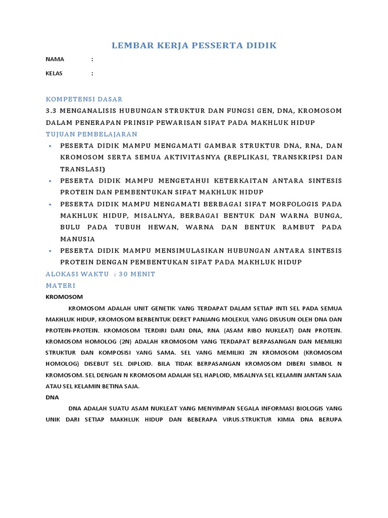 Analisis Struktur Gen dan DNA | PDF | Sains & Matematika