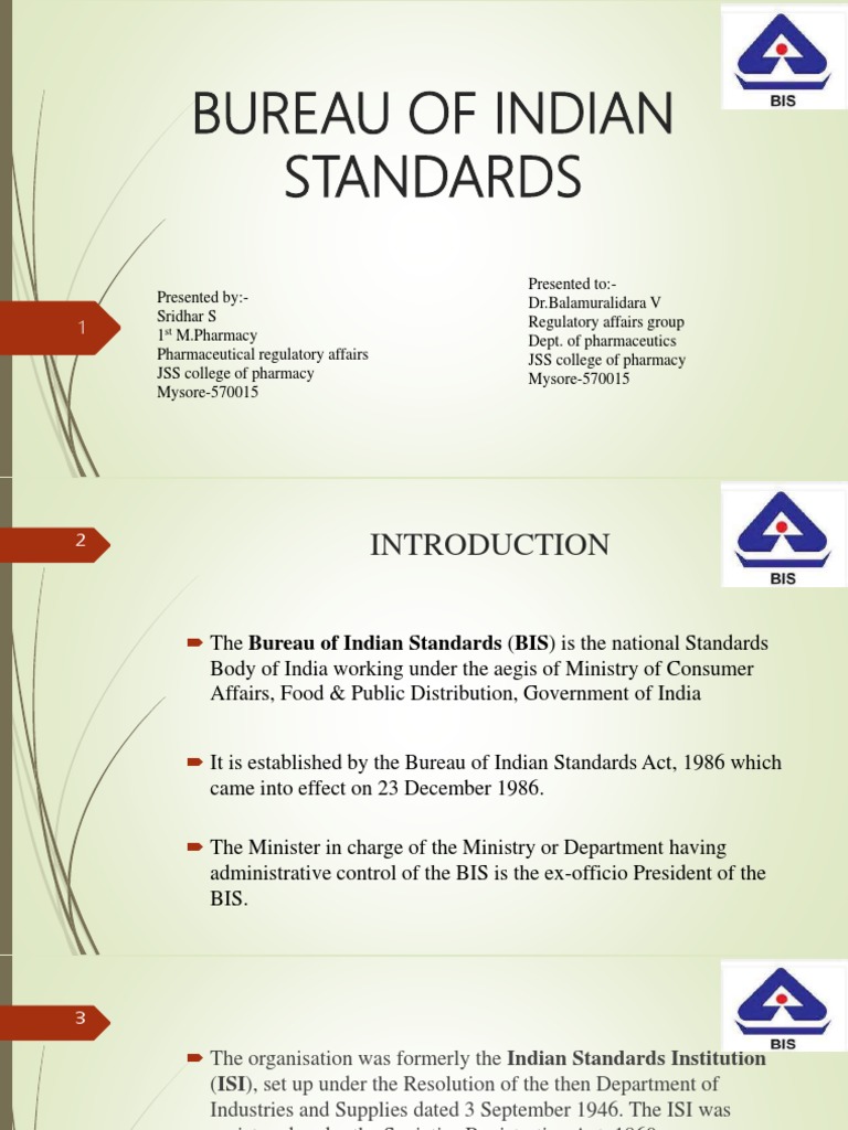 Bis Standards | PDF | Iso 9000 | International Organization For ...