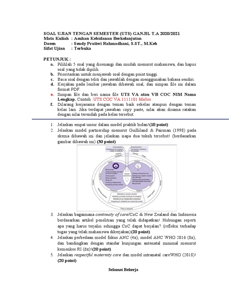 SOAL UTS CoC SEMESTER V | PDF | Pengembangan Diri | Kesehatan Holistik