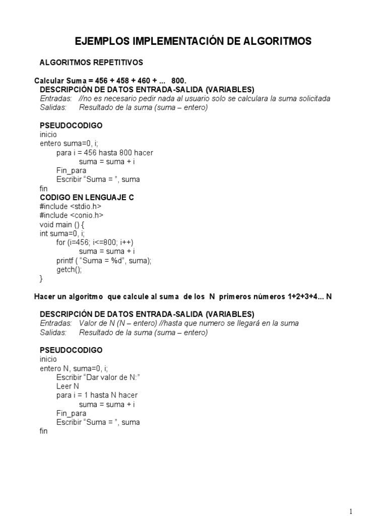 Algoritmos Repetitivos | PDF | Algoritmos | C (lenguaje de programación)