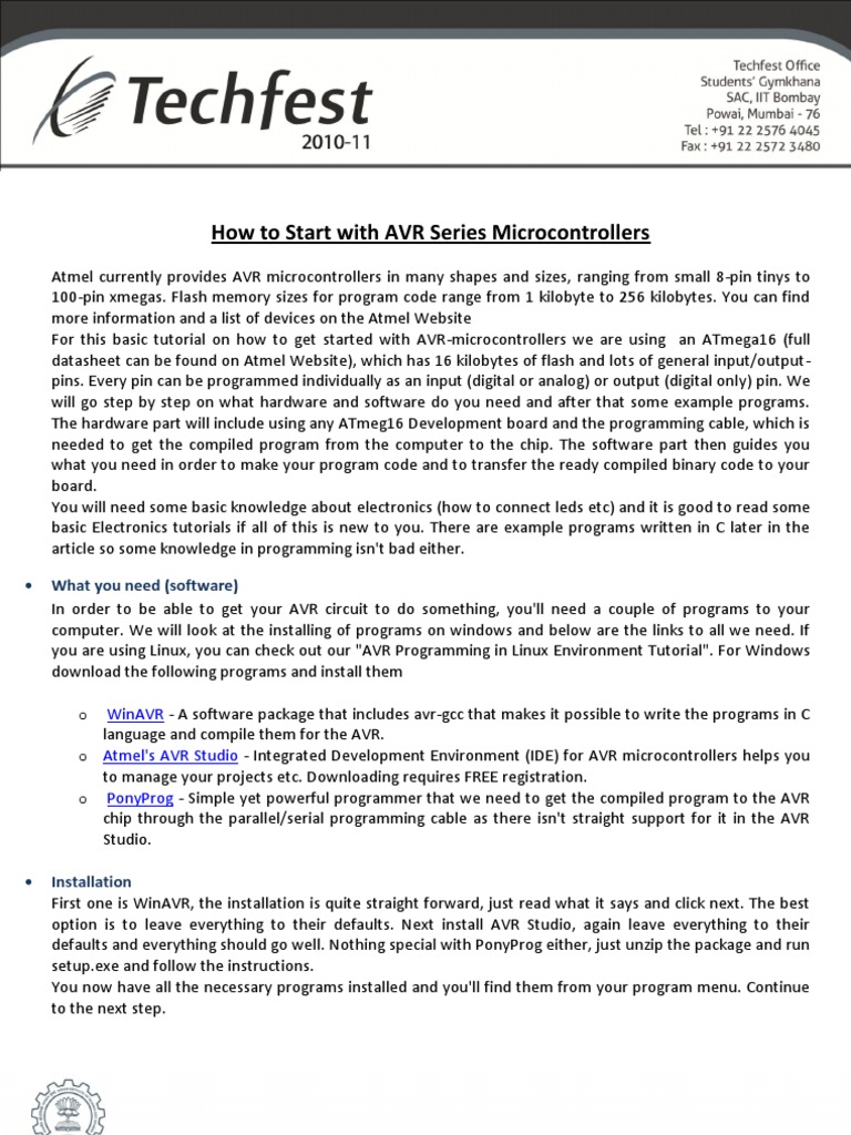 How To Start With AVR Series Microcontrollers: What You Need (Software ...