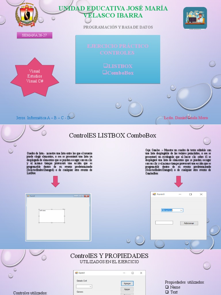 Ejercicio ListBox y ComboBox | PDF | Informática | Ciencias de la Computación