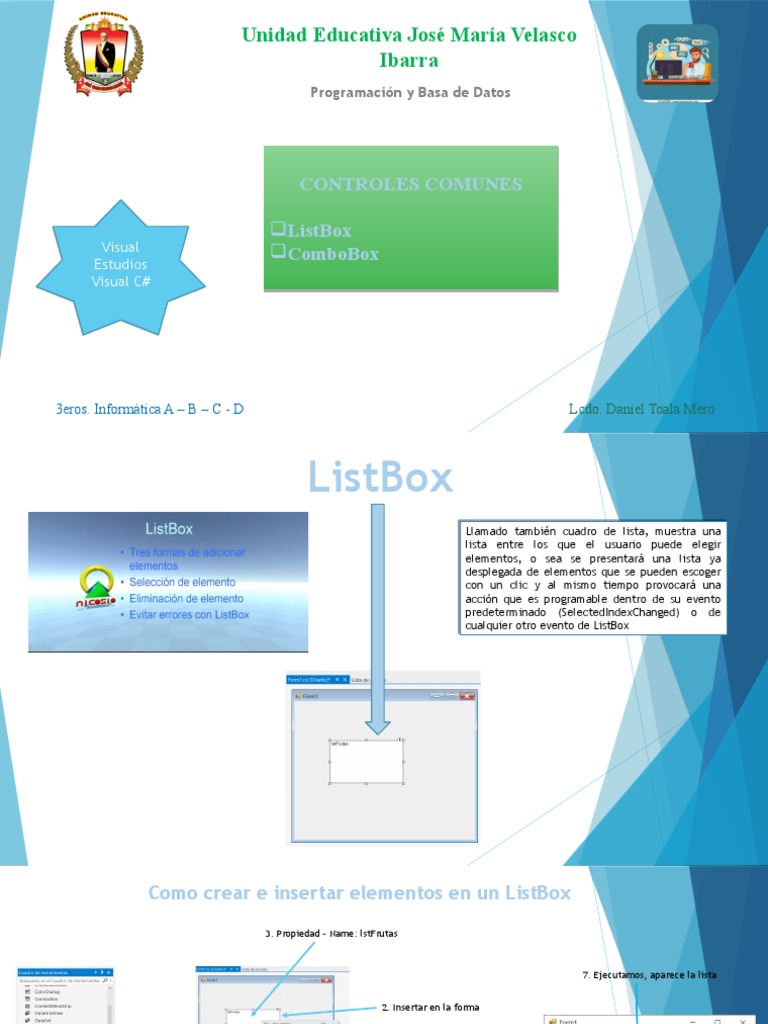 Listbox Combobox Pdf Programación De Computadoras Ciencias De La Computación