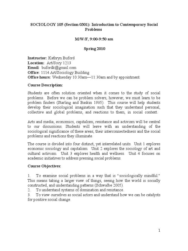 Understanding Social Problems Through a Sociological Lens: An ...