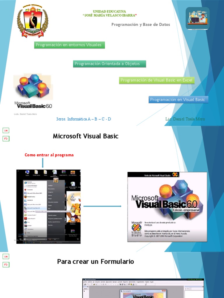 Entorno de Visual Basic | PDF | Básico | Lenguaje de programación
