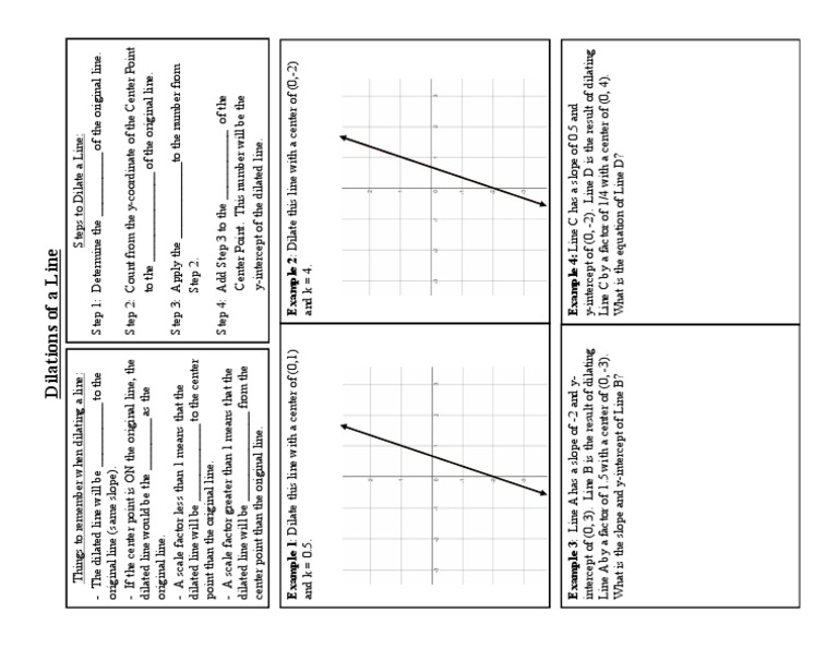 Line Dilation Guide for Students | PDF