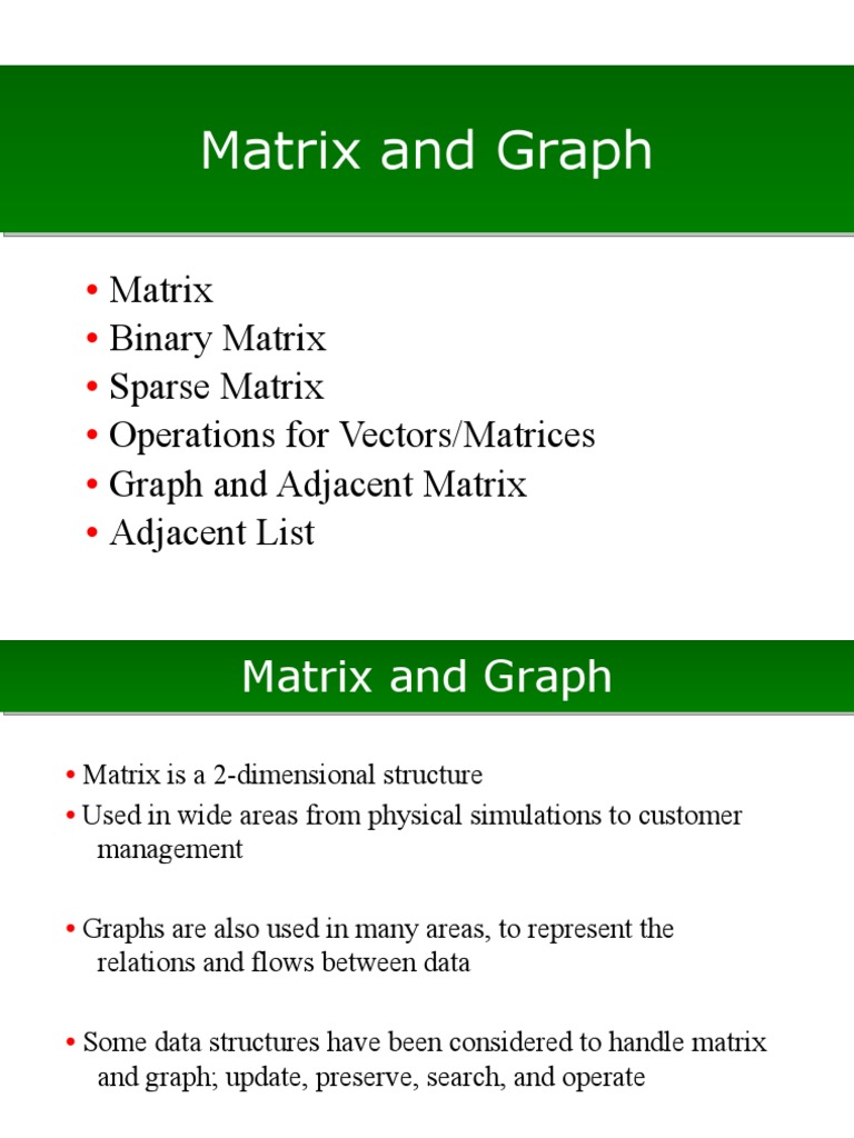 Matrix and Graph | PDF | Vertex (Graph Theory) | Matrix (Mathematics)